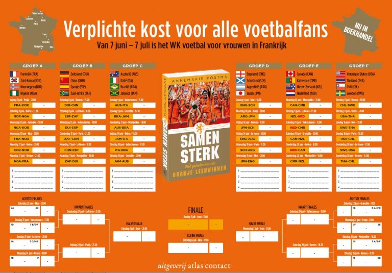 Volg het WK Vrouwenvoetbal met het Samen Sterk-speelschema - Atlas ...